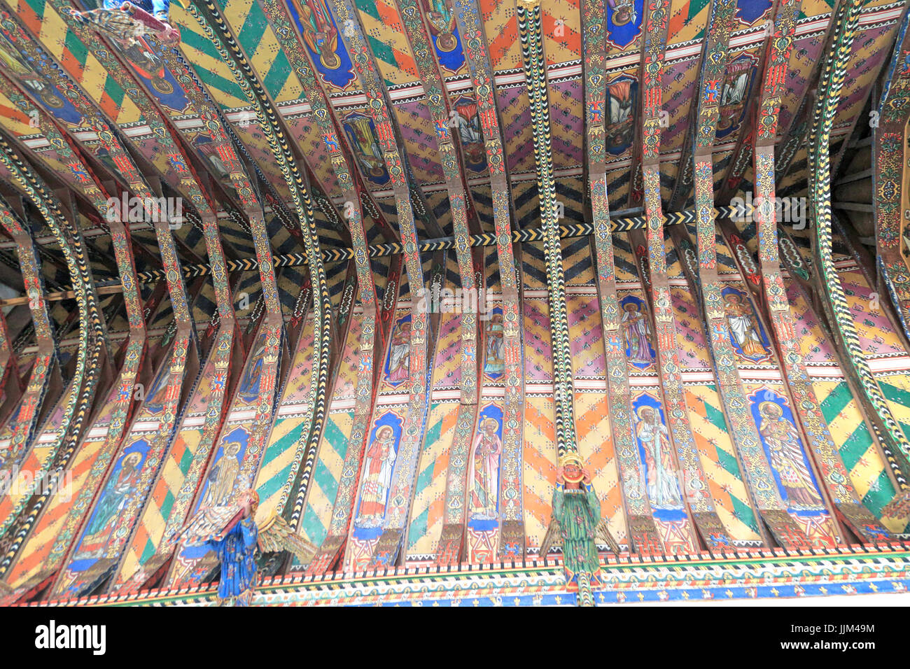 Painted ceiling by Mildred Holland 1863-66, Huntingfield church ...