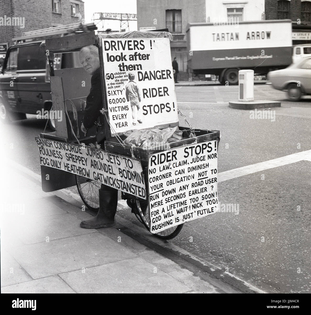 1971, Greenwich High Road, London, picture shows the eccentric ...