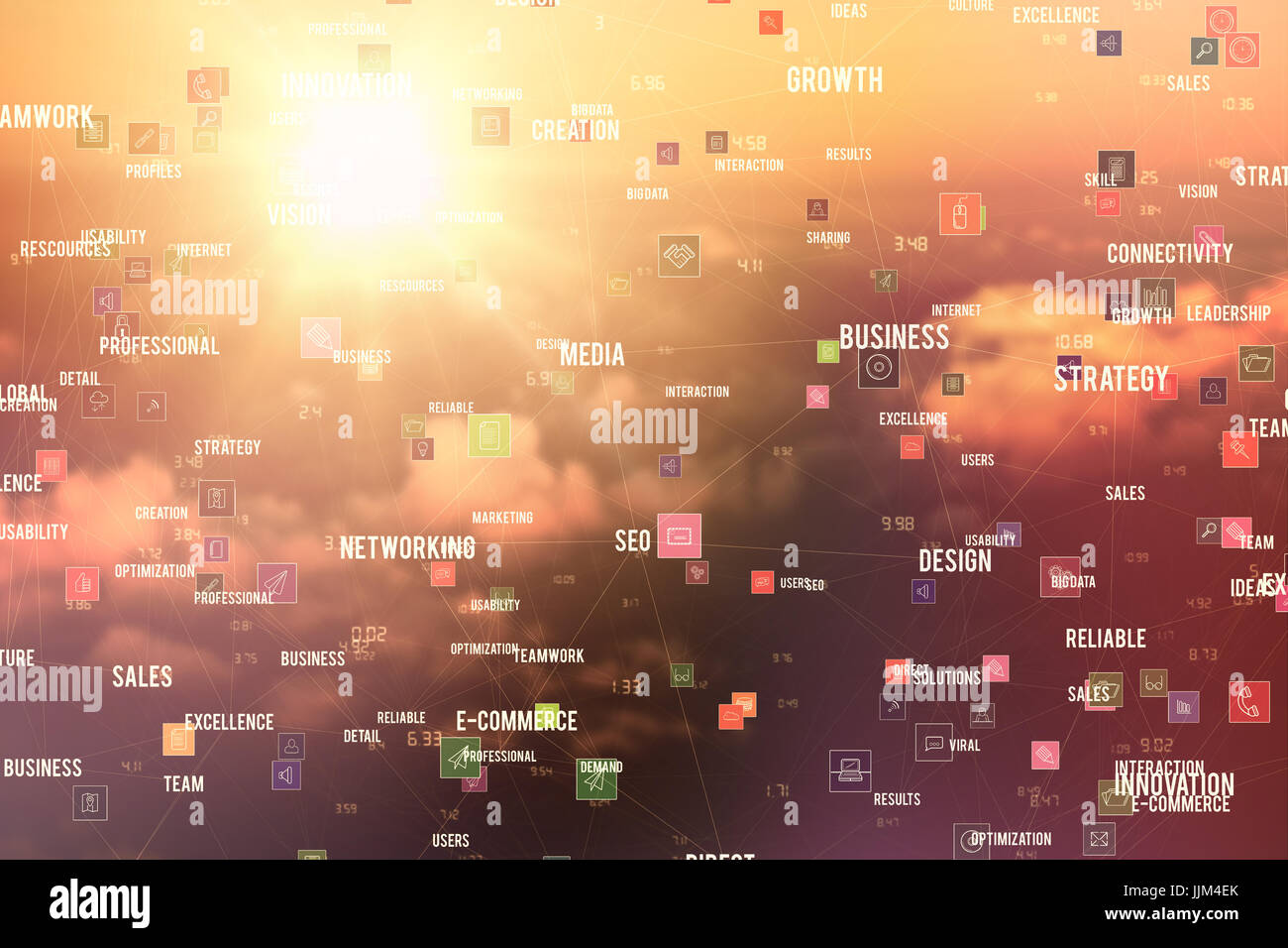 Composite 3d image of technology icons Stock Photo - Alamy