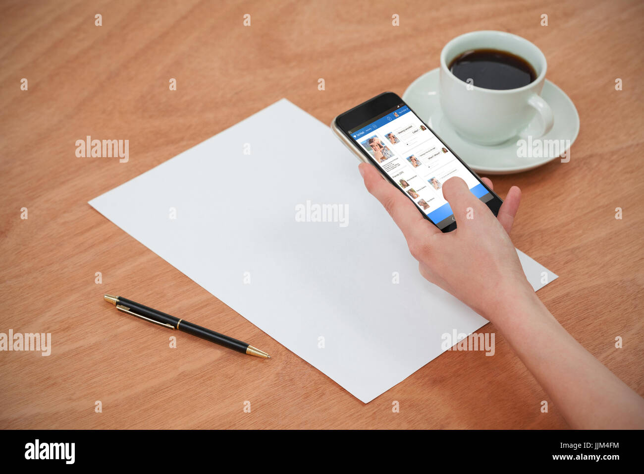 Composite 3d image of interface of chat application Stock Photo - Alamy