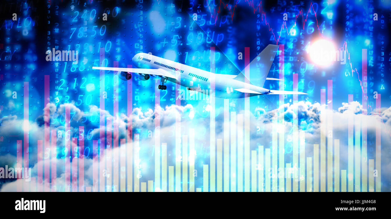 Composite 3d image of graphic airplane Stock Photo - Alamy