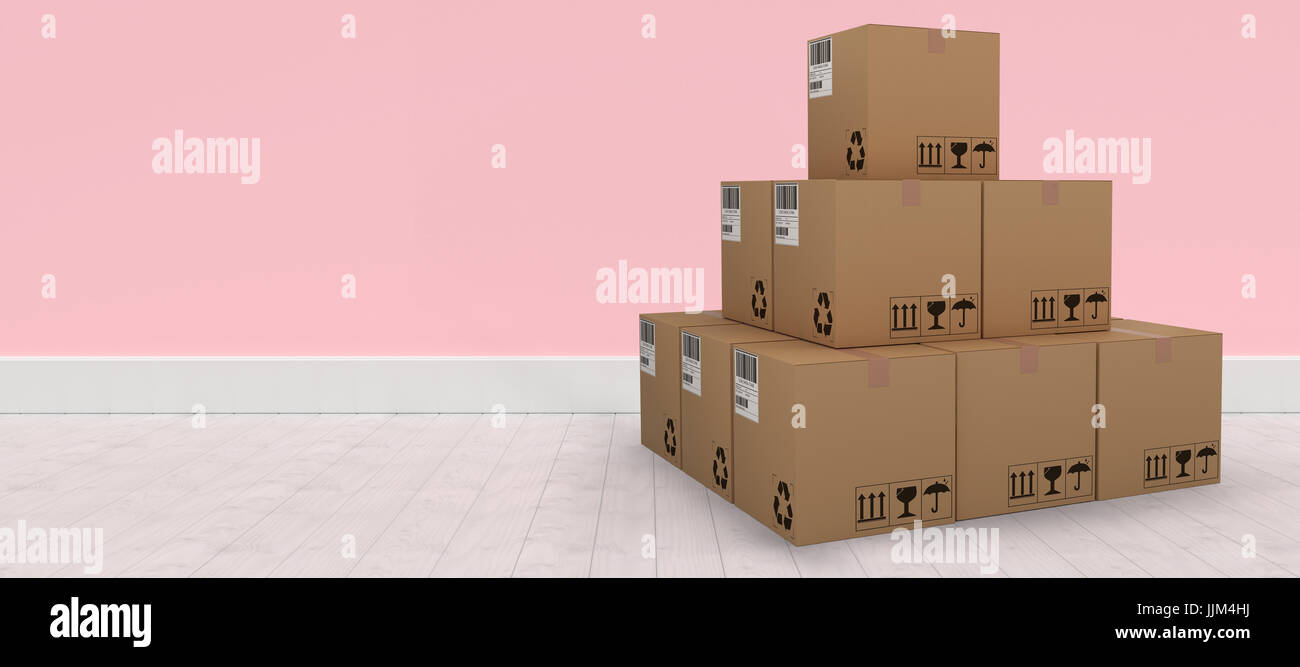 Cardboard boxes pile hi-res stock photography and images - Alamy