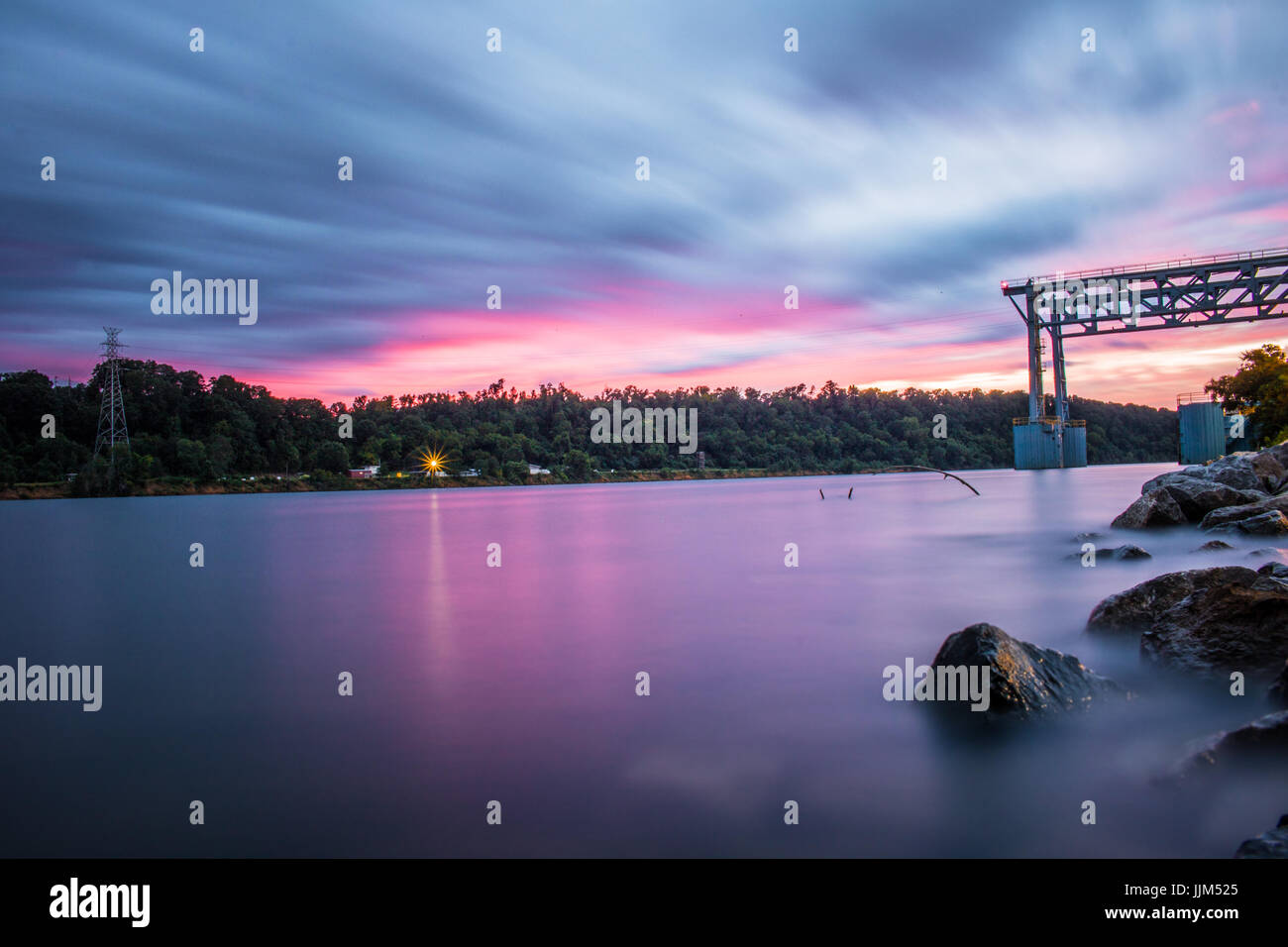 Long Exposure River Water Sunset Stock Photo - Alamy