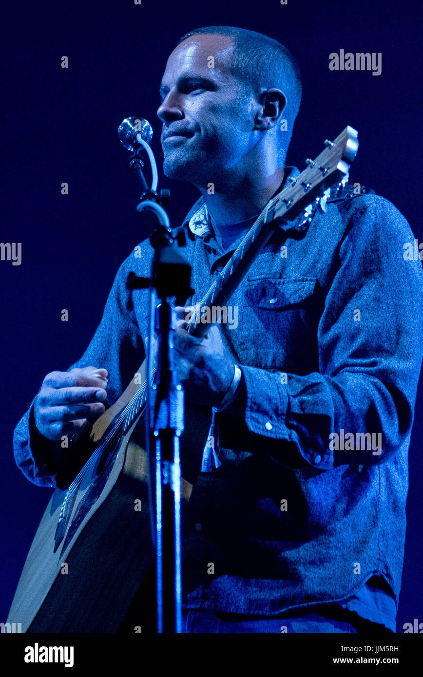 Jack Johnson performing on stage during the Monterey International Pop ...