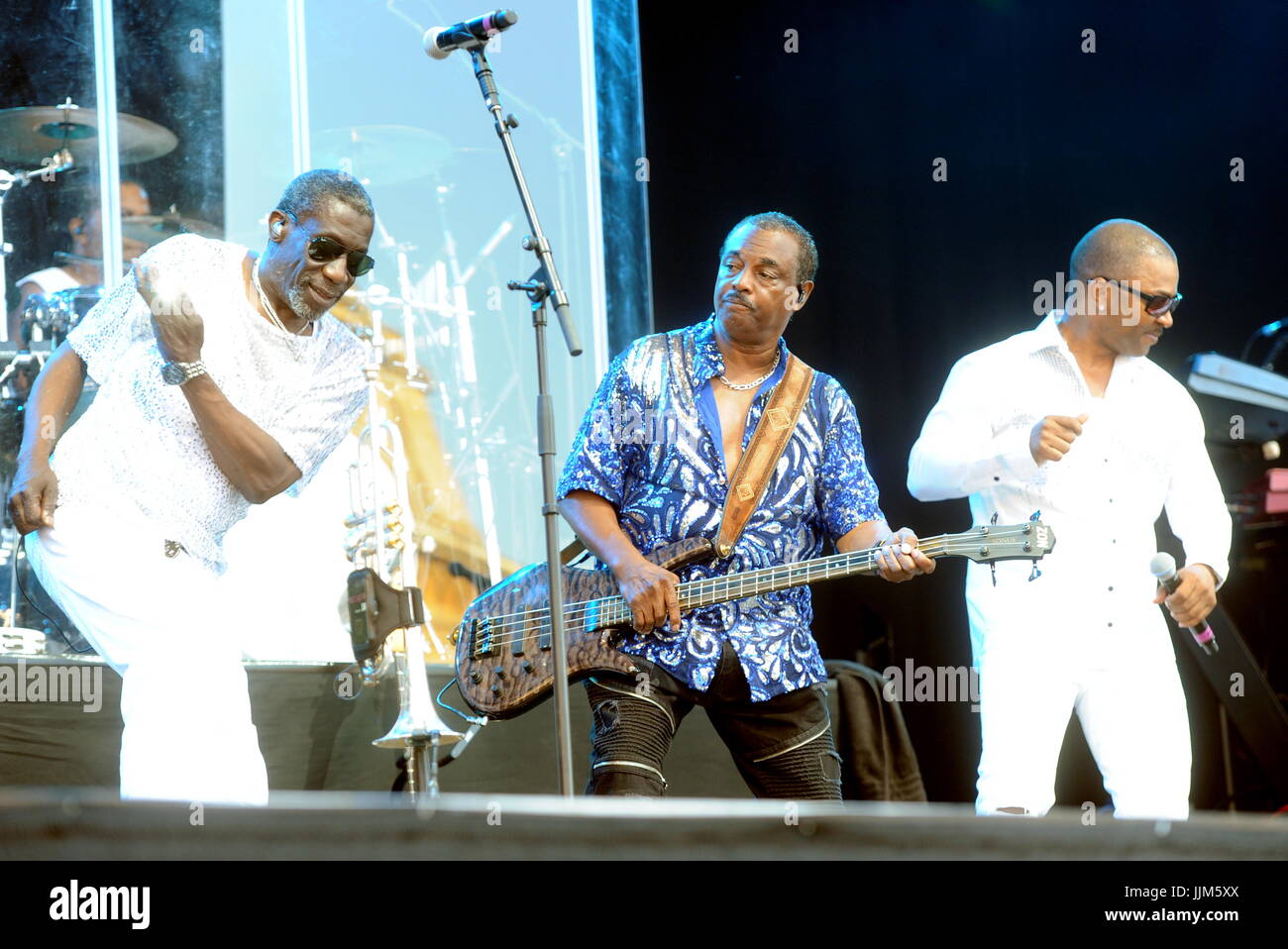 Robert 'Kool' Bell, founding member of Kool and the Gang, performing at ...