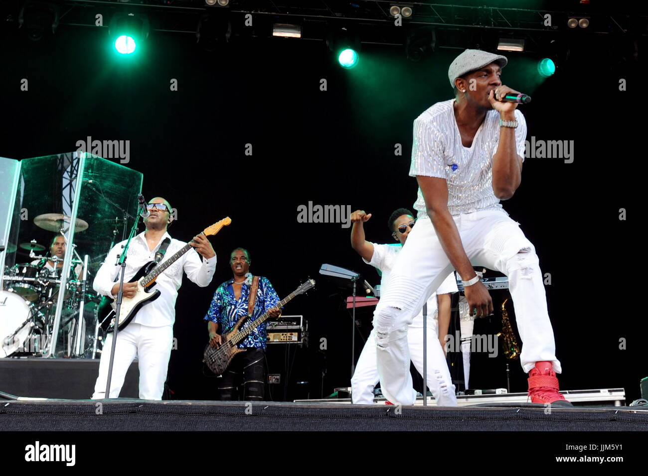 Robert 'Kool' Bell, founding member of Kool and the Gang, performing at ...