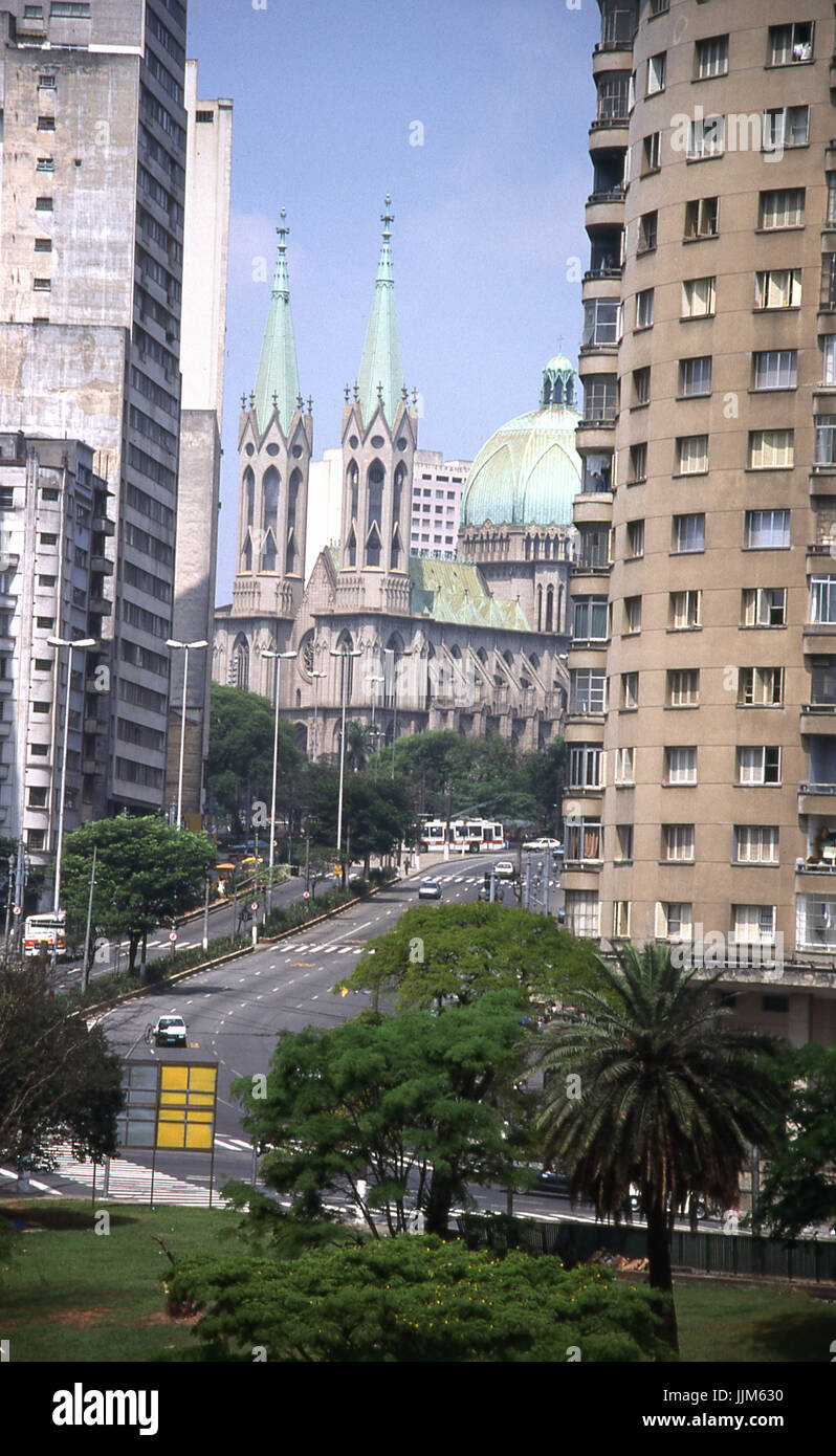 Cathedral of the Cathedral; Center; Sao Paulo; Brazil 1995 Stock Photo ...