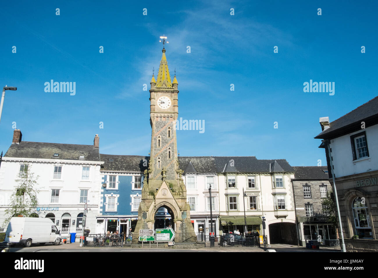 Machynlleth town clock hi-res stock photography and images - Alamy