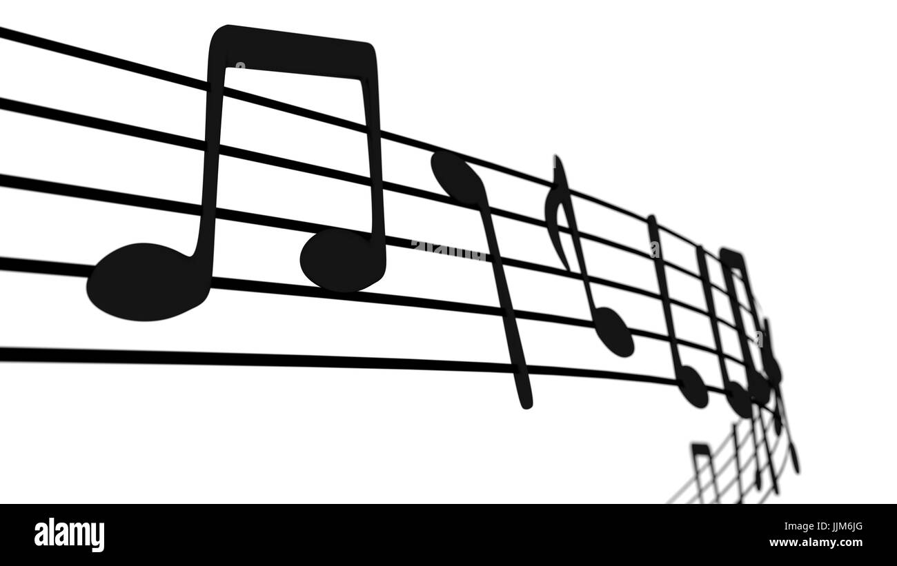Musical Notes on Staff Stock Photo - Alamy
