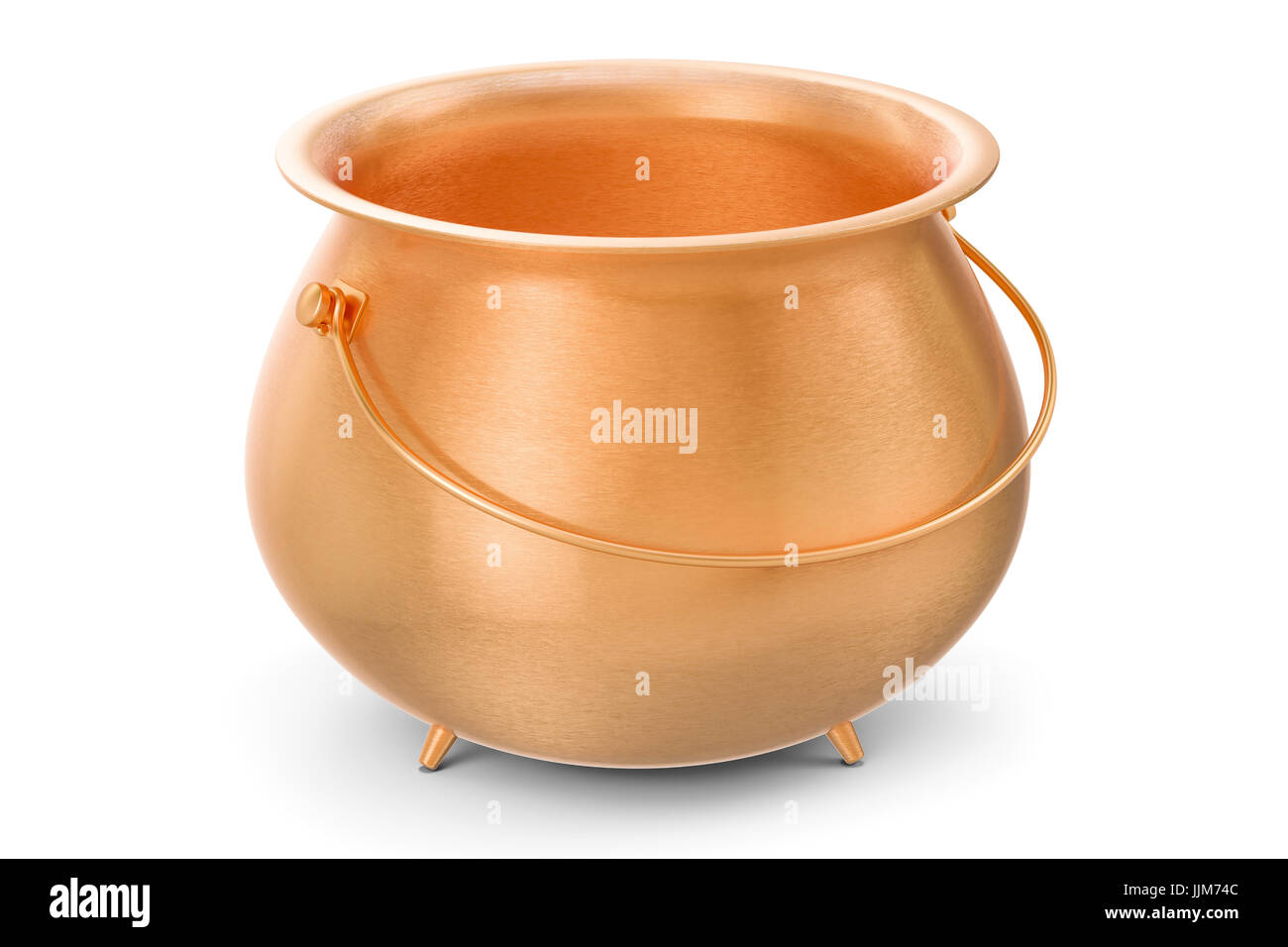 Empty Golden Pot, 3D rendering isolated on white background Stock Photo ...