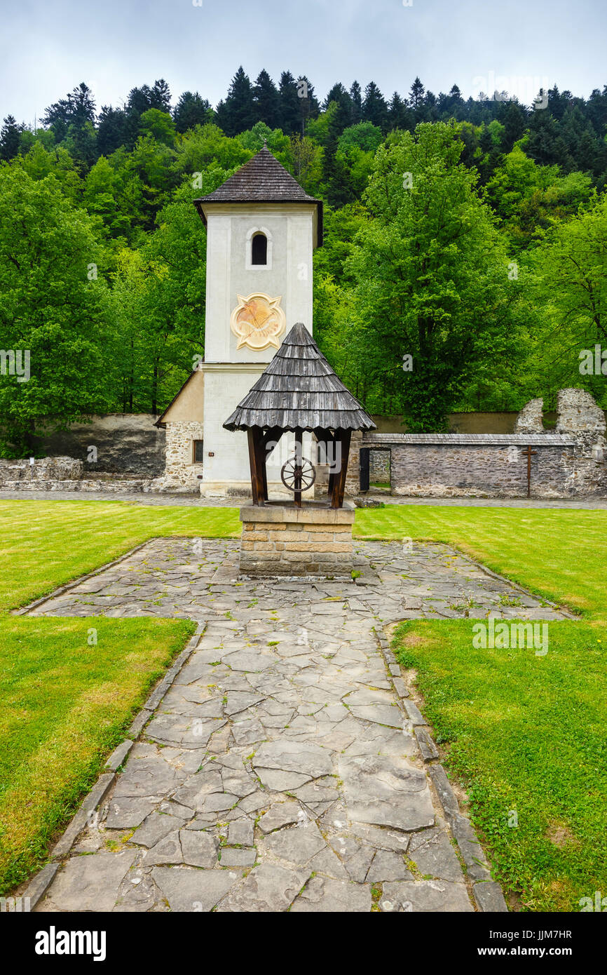 Famous Red Monastery called Cerveny Klastor in Pieniny mountains ...