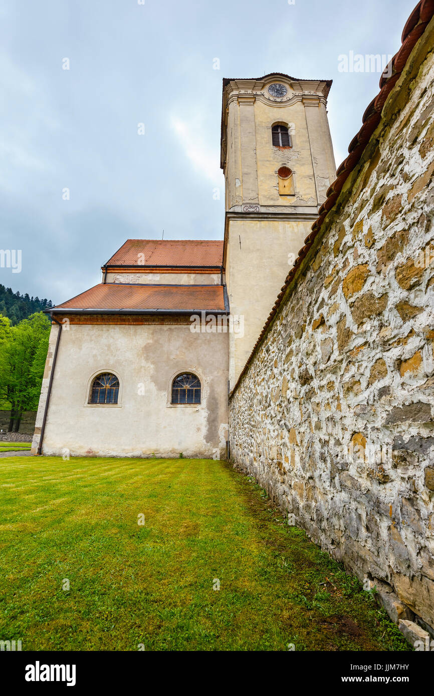 Famous Red Monastery called Cerveny Klastor in Pieniny mountains ...