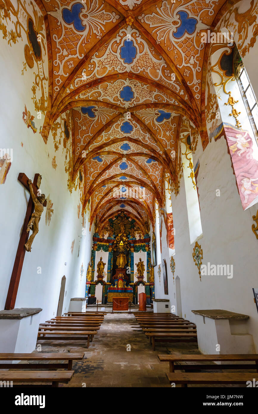 Slovakia, Red Monastery, May 21, 2017: Interior of famous Red Monastery ...