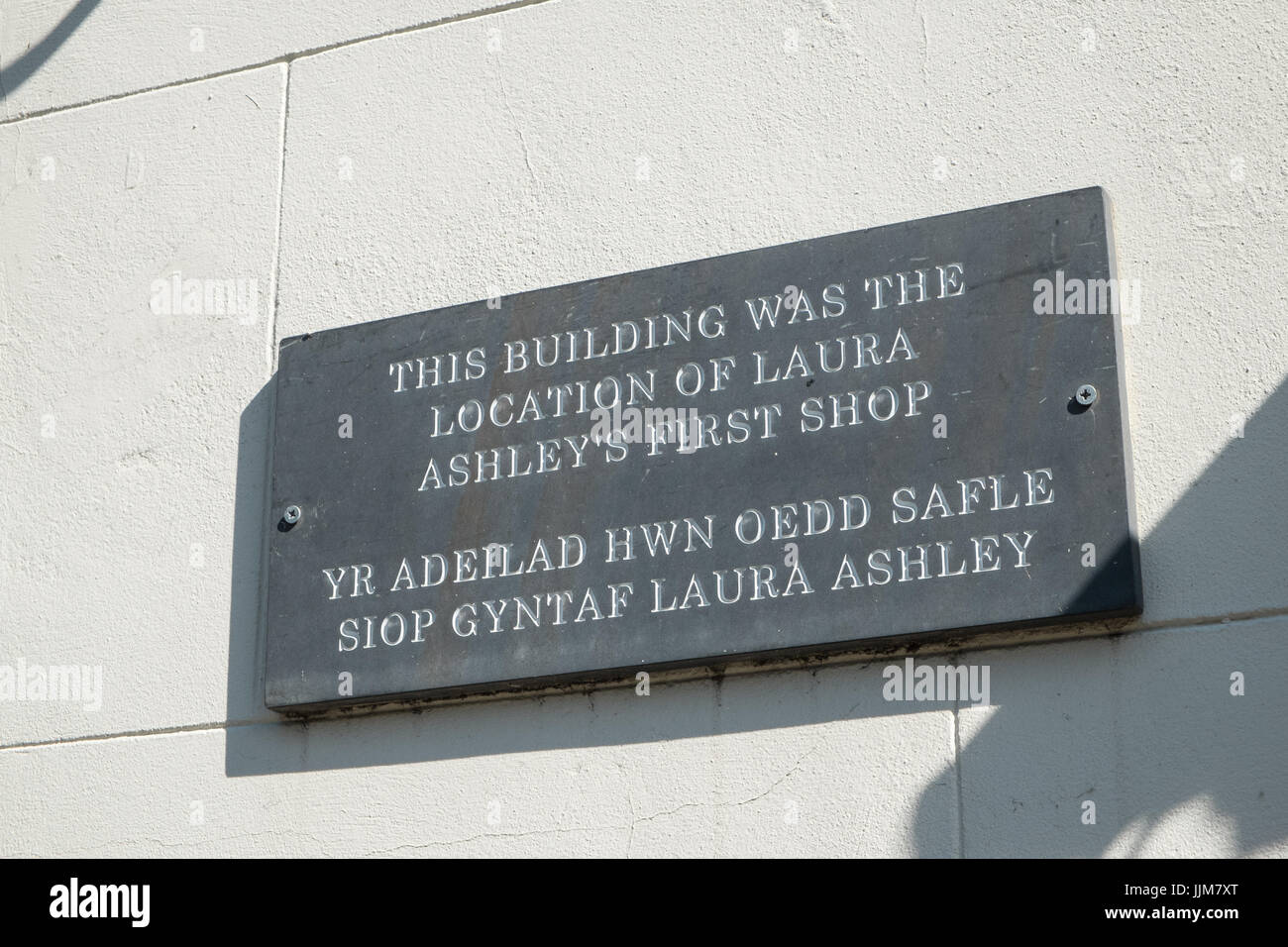Laura Ashley,first,shop,market,town,Mach,Machynlleth,shops,clock tower ...