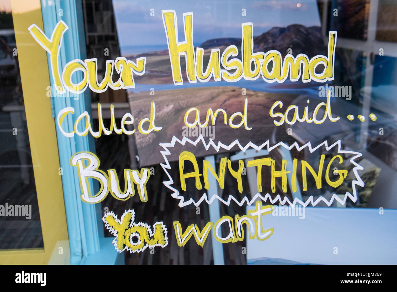 humour,funny,window,display,Tywyn,Cardigan Bay,south,Gwynedd,Mid Wales ...