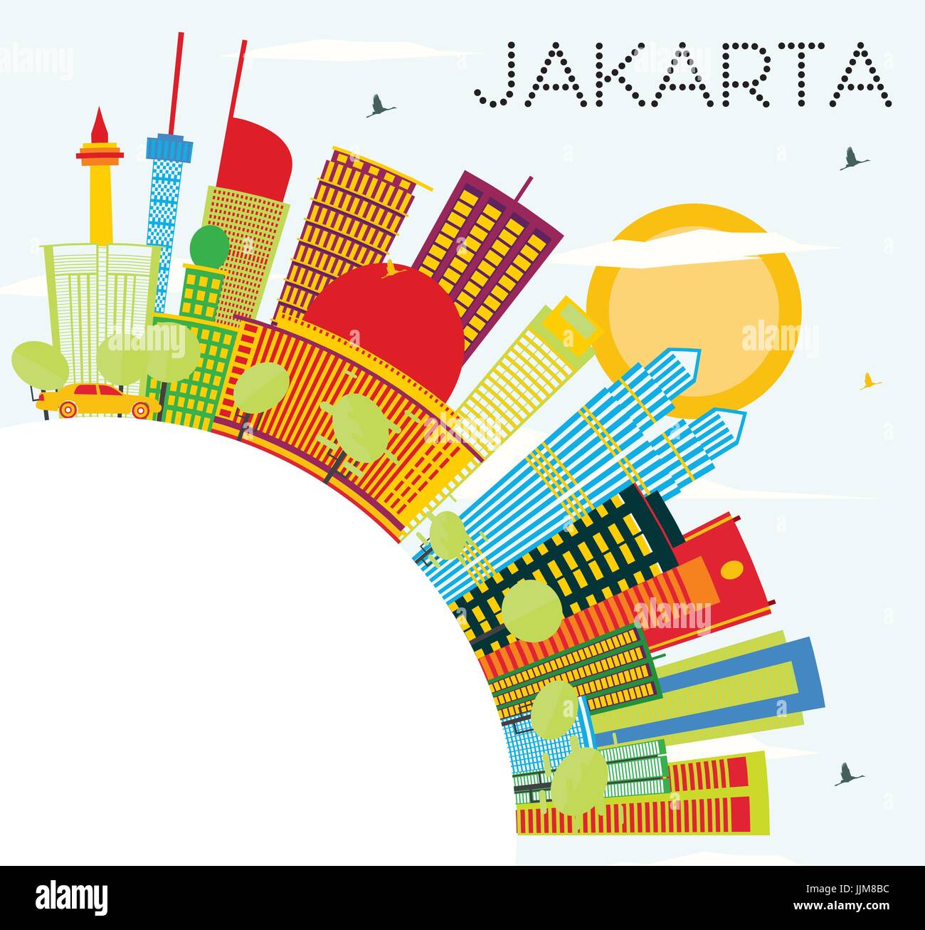 Jakarta building view Stock Vector Images - Alamy