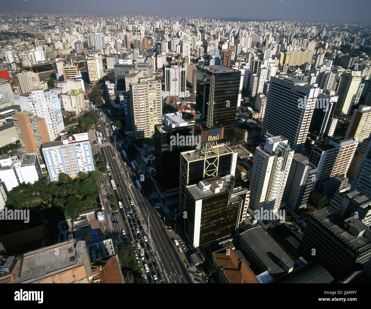 Aerial view, Avenida Paulista, São Paulo, Brazil Stock Photo - Alamy