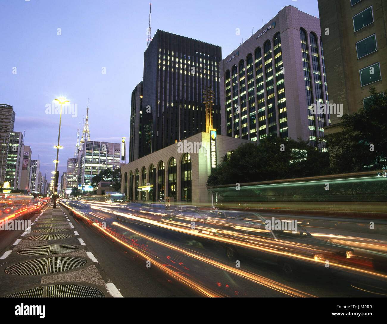 Banco Real, Avenida Paulista, São Paulo, Brazil Stock Photo - Alamy