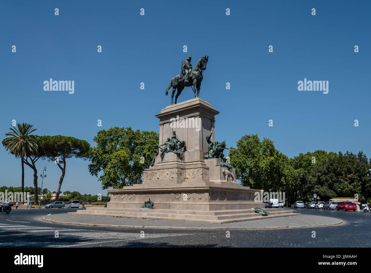Rome, Italy - August 20, 2016: View of Giuseppe Garibaldi Monument ...