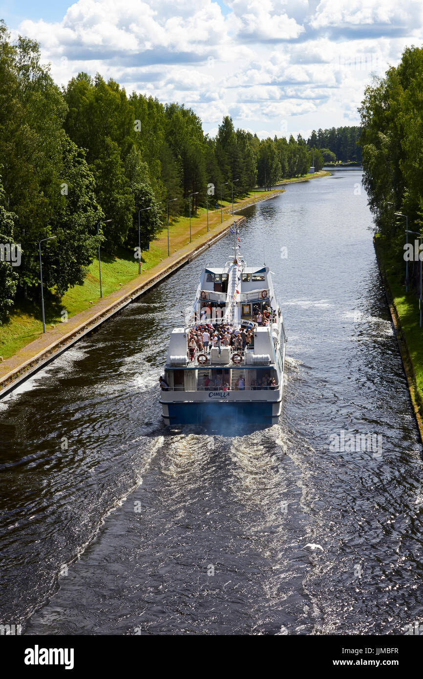 cruise ship Camilla in Saimaa canal, Lappeenranta Finland Stock Photo ...