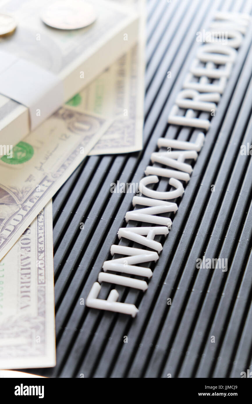 financial freedom concept background Stock Photo - Alamy