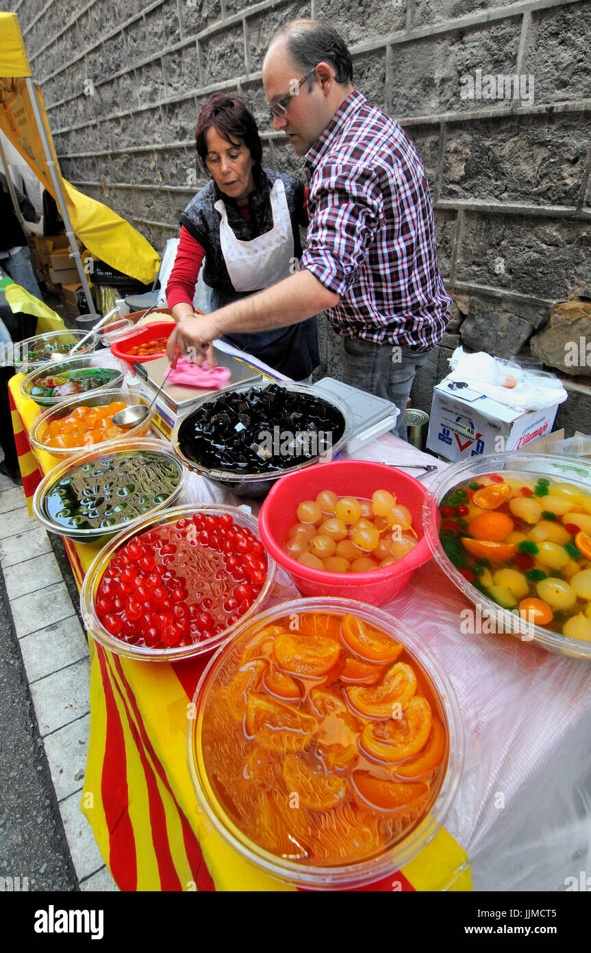 Sant Ponç fair on 11th May, Hospital street, Raval district. One of the ...
