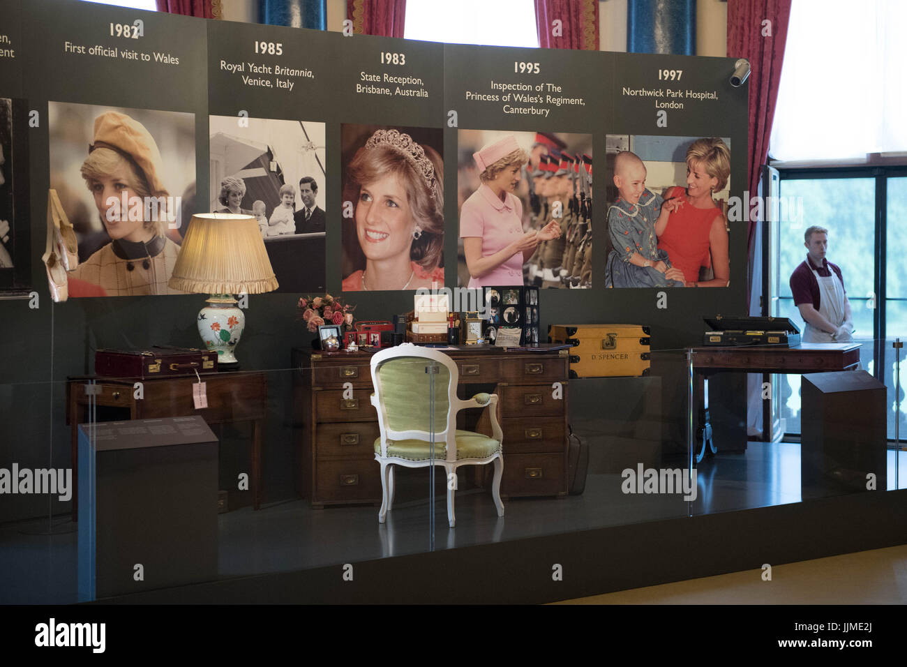 Embargoed to 0001 Friday July 21 The desk from the Kensington Palace ...
