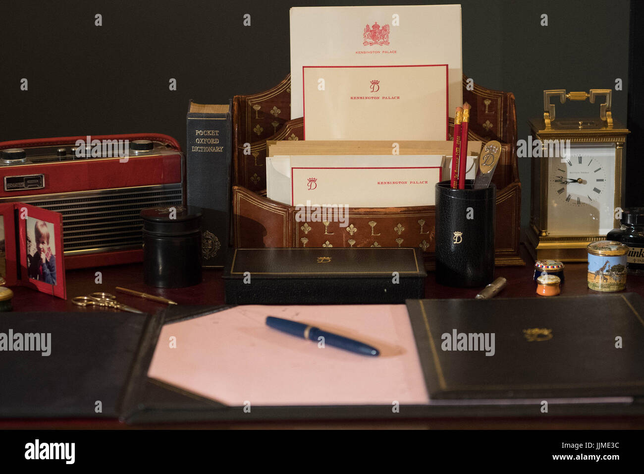 Embargoed to 0001 Friday July 21 Items on the desk from the Kensington ...