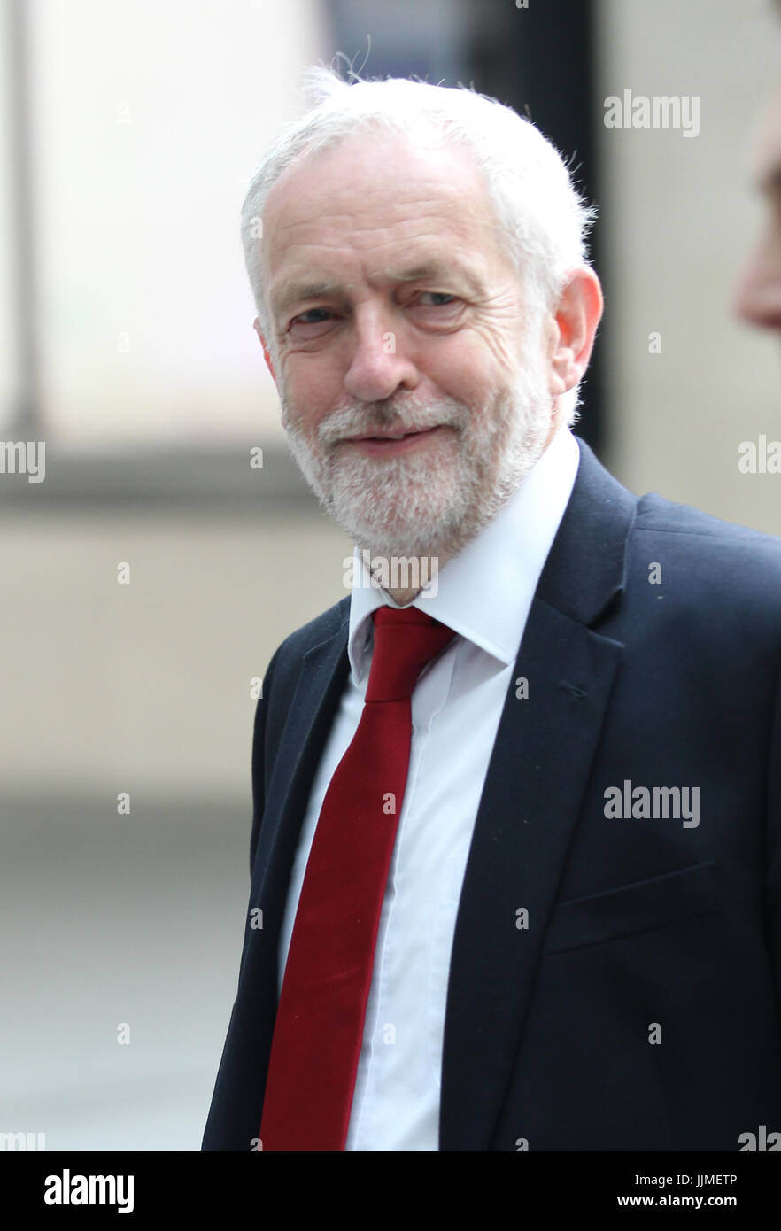 Jeremy Corbyn Leader of the Labour Party attends the BBC Andrew Marr ...