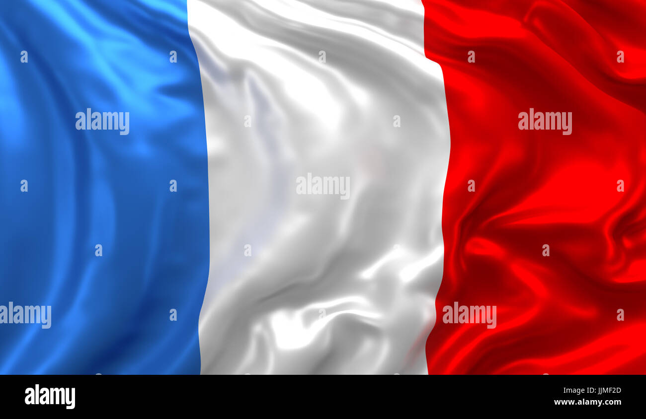 Wavy french flag hi-res stock photography and images - Alamy