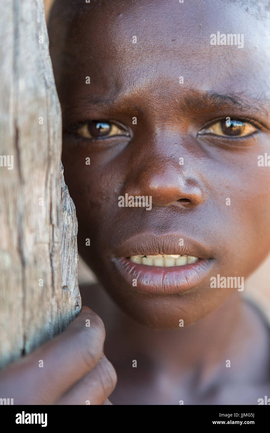 DUNDO/ANGOLA - 23 APRIL 2015 - African rural boy expressive portrait ...