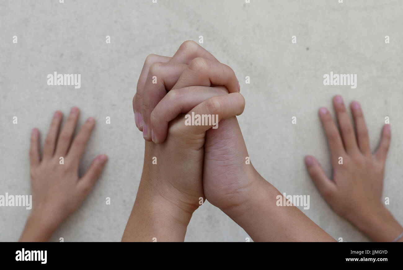 hands,focus at harmony by hand acting Stock Photo - Alamy