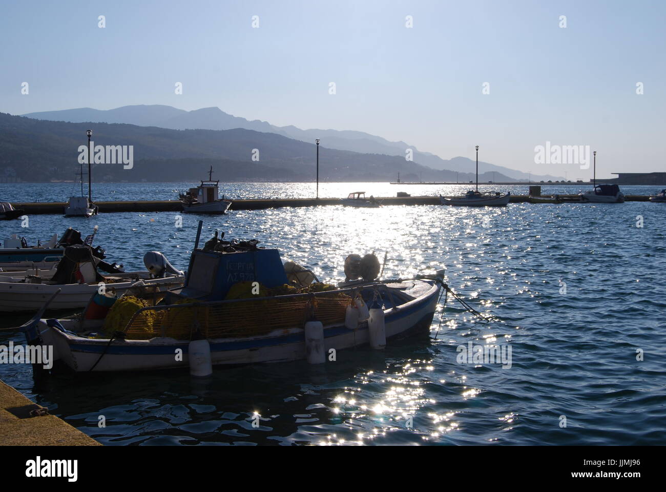 Samos Island Port Stock Photo - Alamy