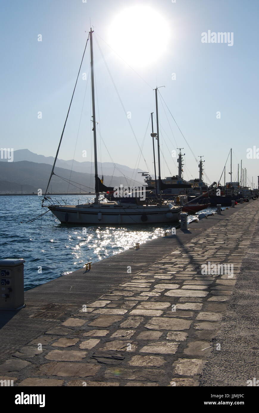Samos Island Port Stock Photo - Alamy