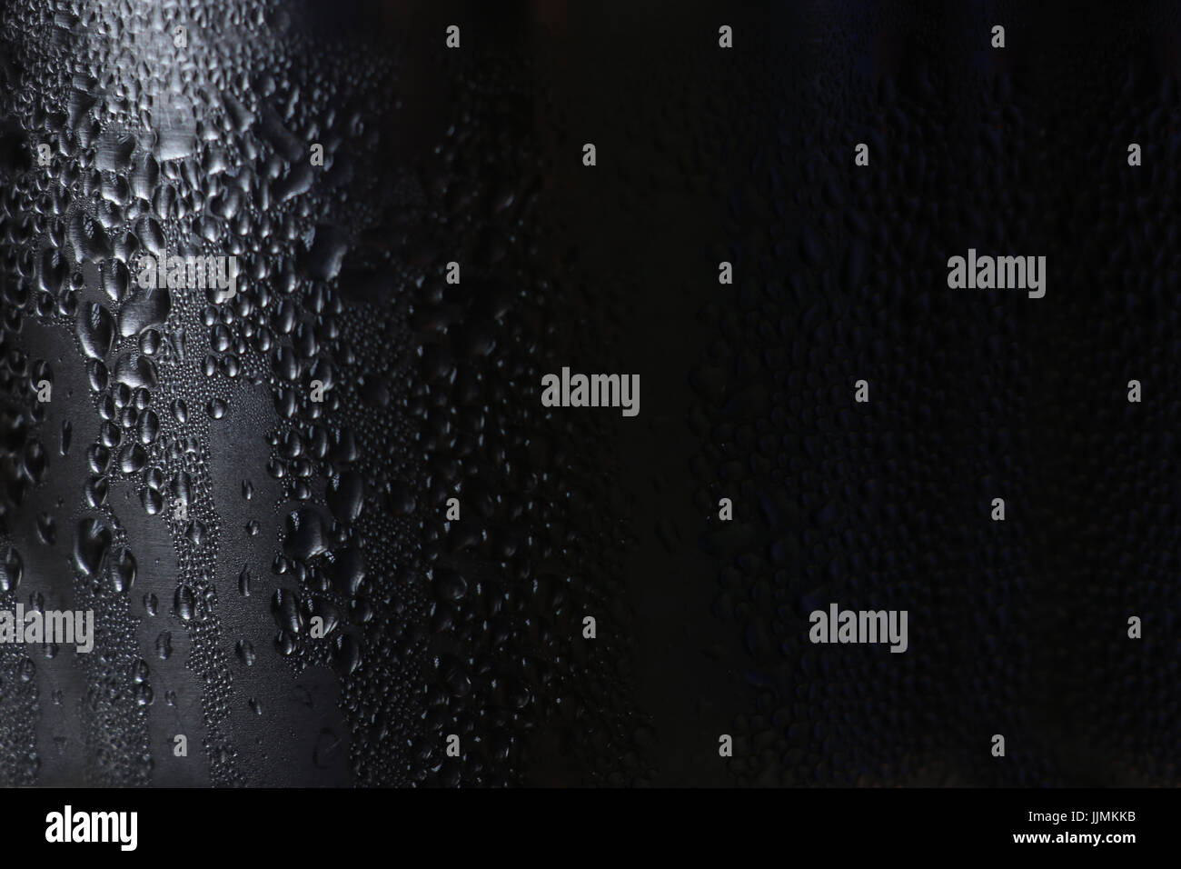 water drop from cool water in stainless cup,closed up at water drop ...