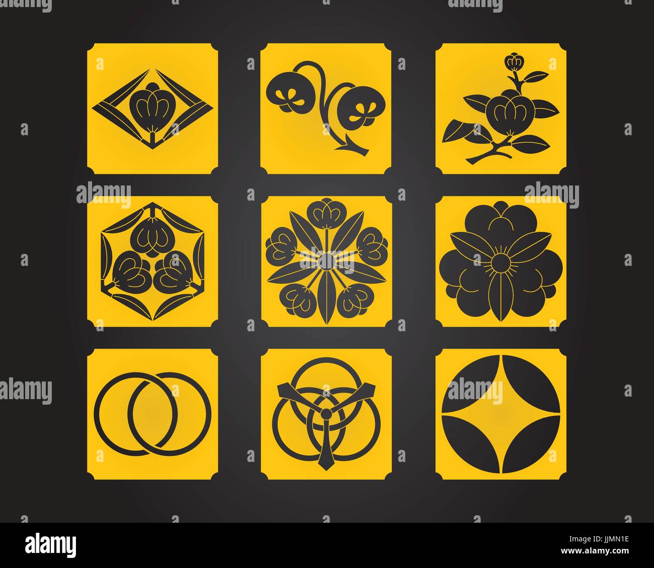 Frame set japanese style Stock Vector Images - Alamy