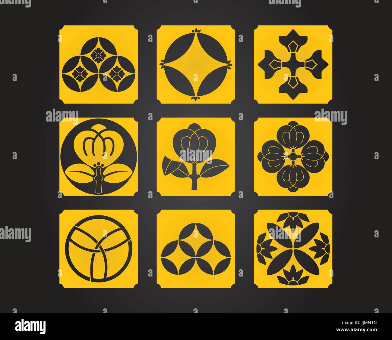 Japanese culture Decorative ornaments set Stock Vector Image & Art - Alamy