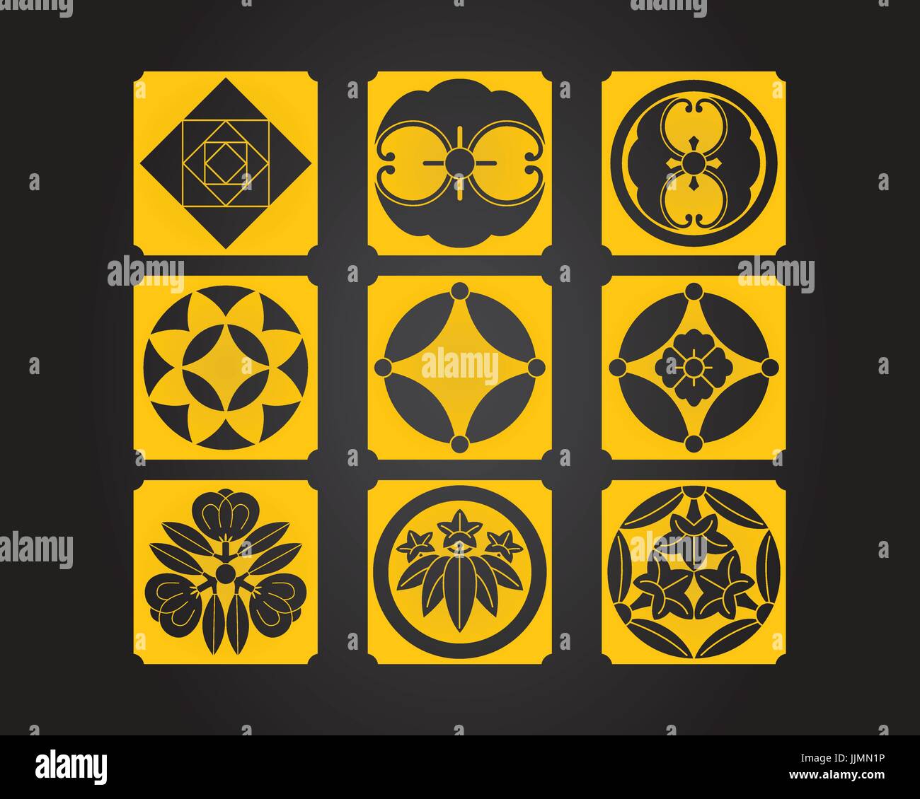 Japanese culture Decorative ornaments set Stock Vector Image & Art - Alamy