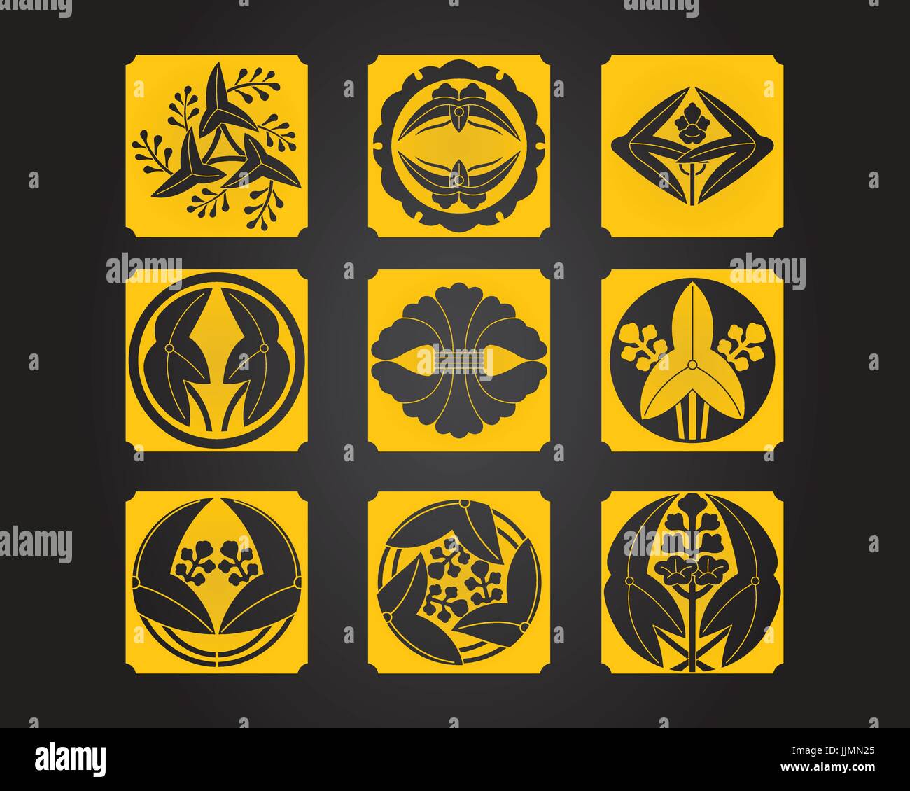 Japanese culture Decorative ornaments set Stock Vector Image & Art - Alamy