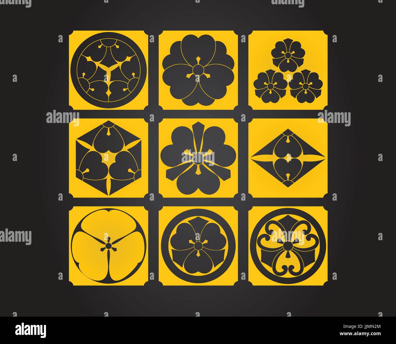 Frame set japanese style Stock Vector Images - Alamy