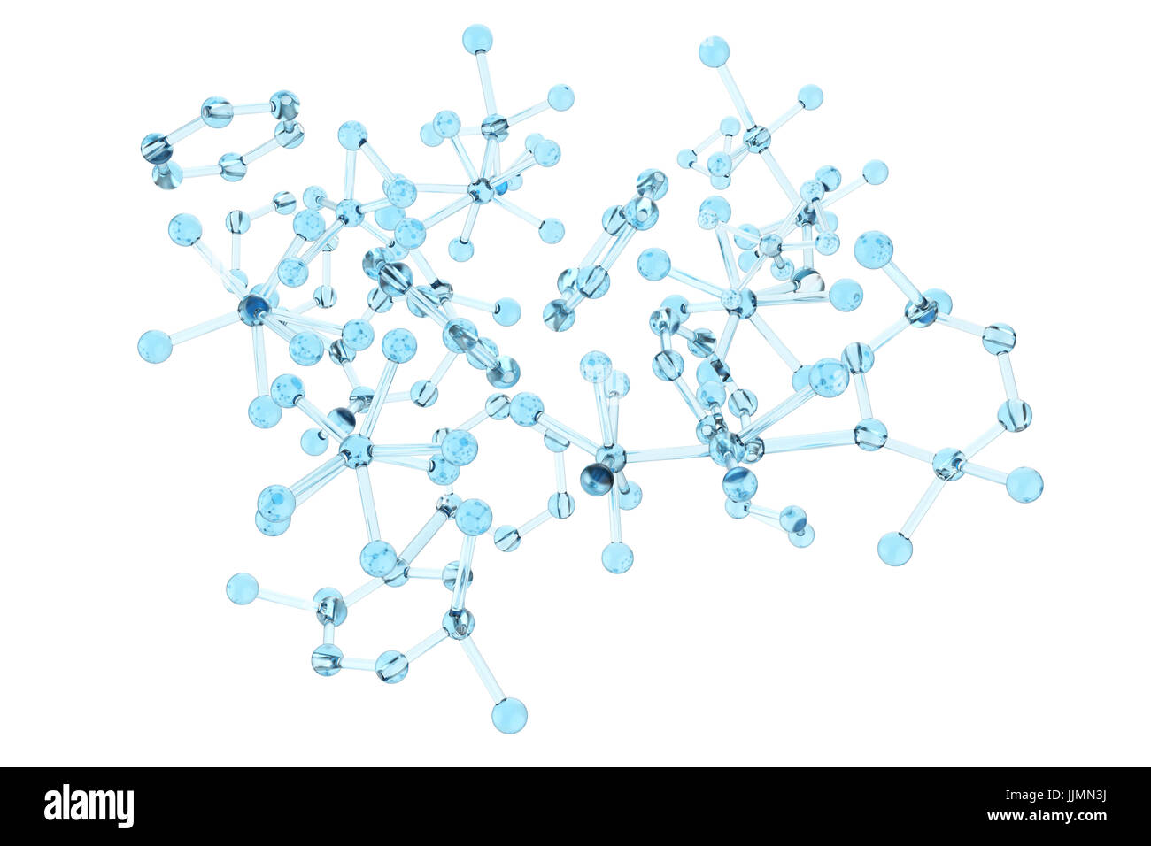 3d rendering blue molecule structure isolated on white Stock Photo - Alamy