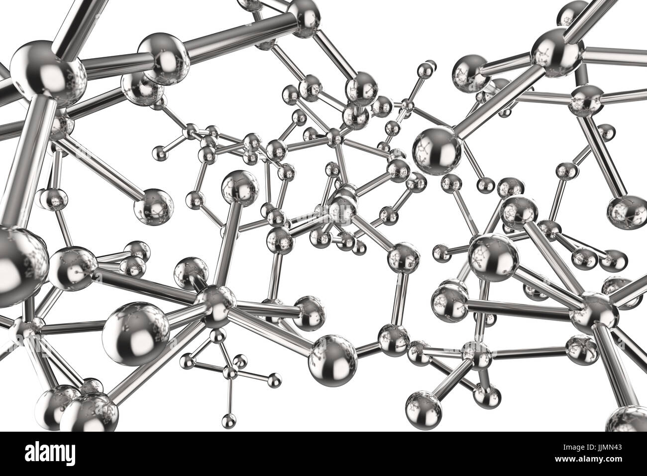 3d rendering metal molecule structure isolated on white Stock Photo - Alamy