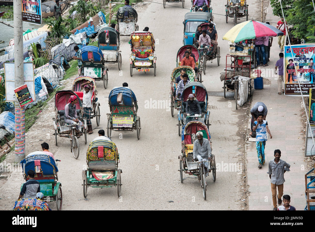Rickshaw traffic, Dhaka, Bangladesh Stock Photo - Alamy