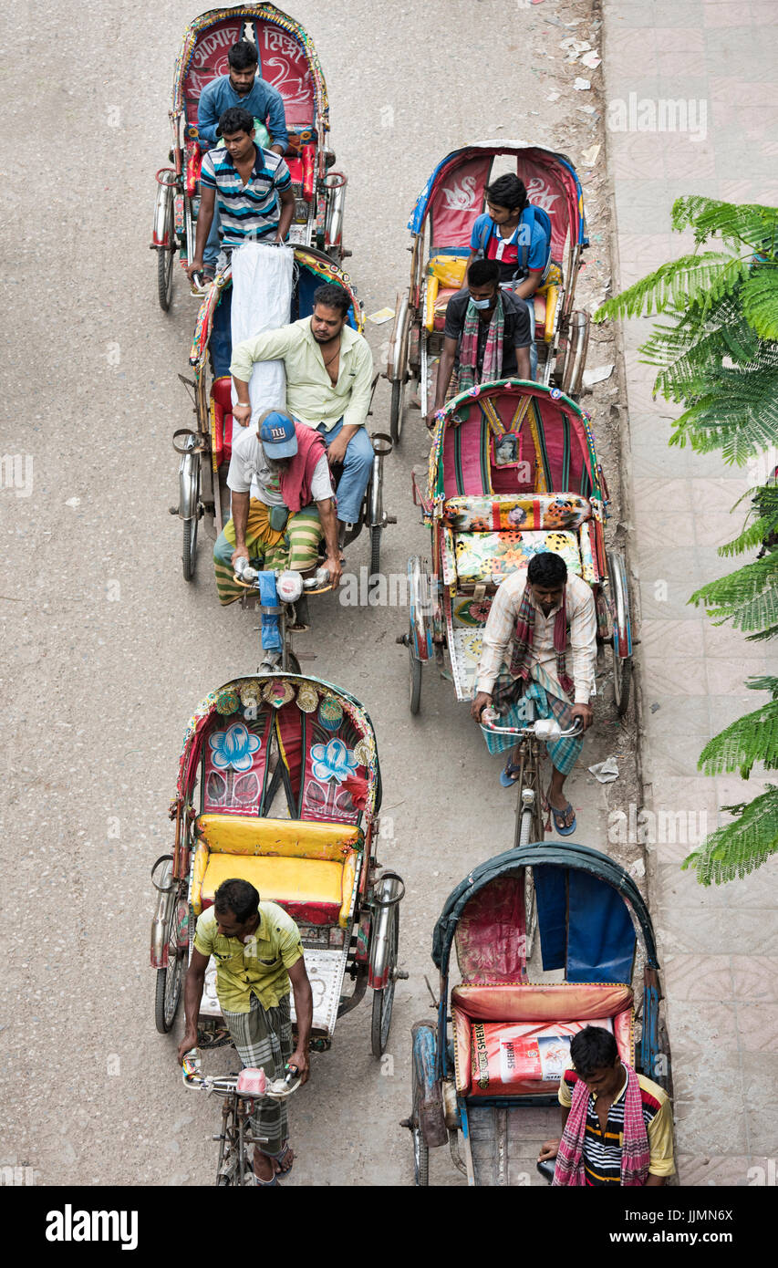 Rickshaw traffic, Dhaka, Bangladesh Stock Photo - Alamy