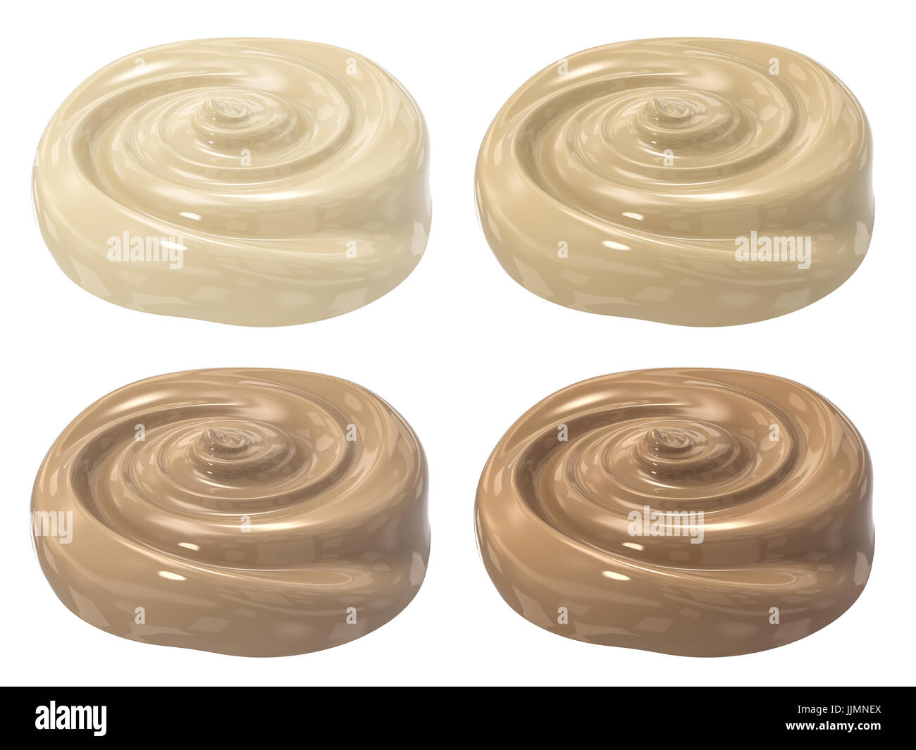 3d rendering shades of foundation isolated on white Stock Photo - Alamy