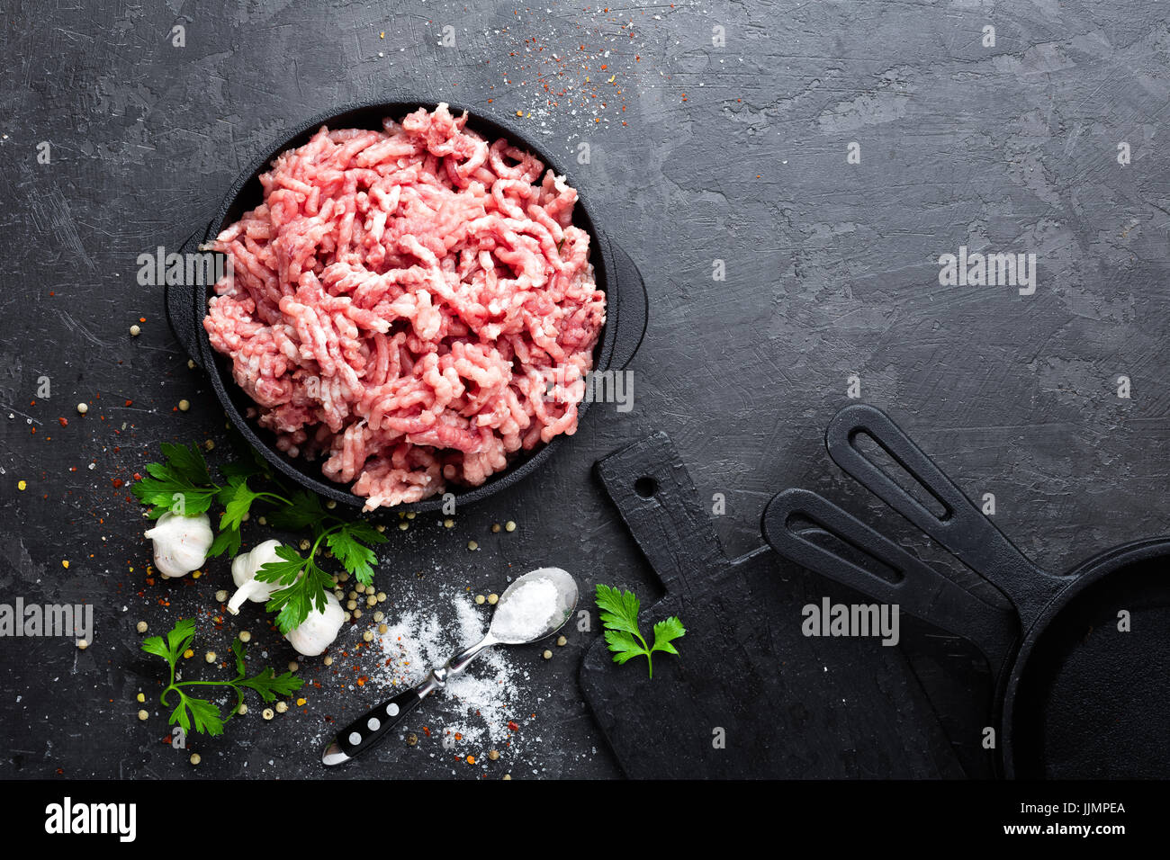 Mincemeat, minced or ground meat Stock Photo - Alamy