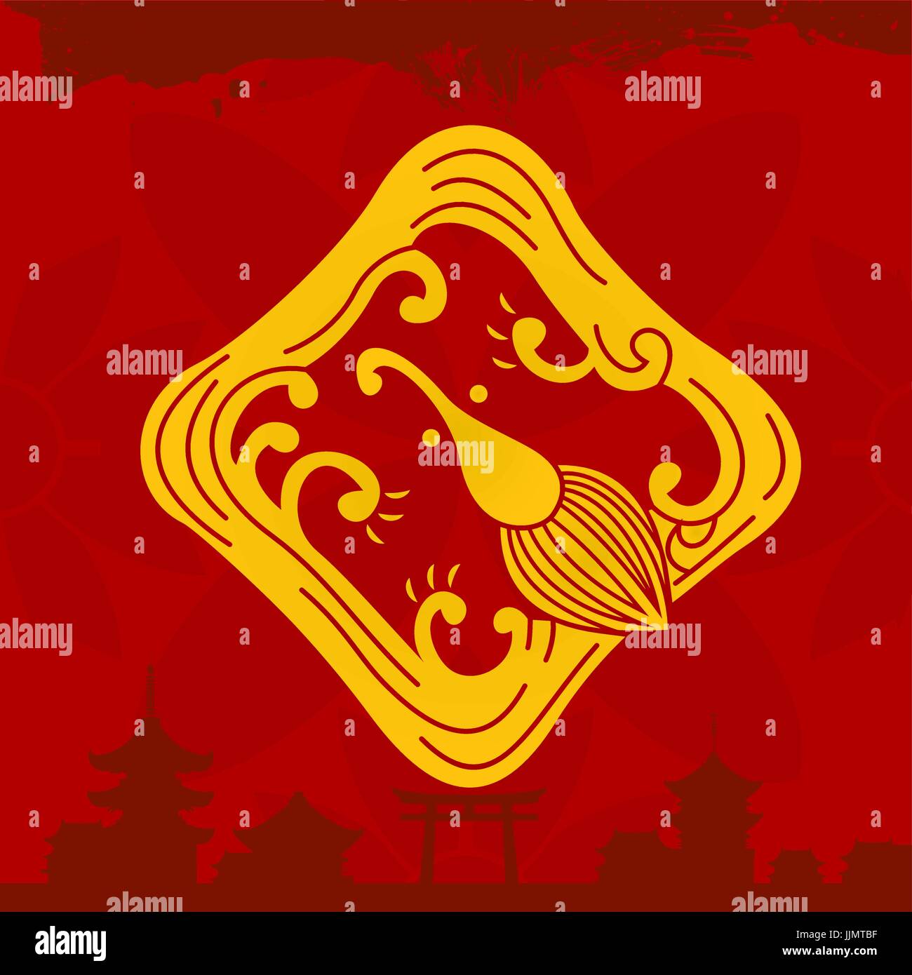 Japanese culture symbolic ornaments Stock Vector Image & Art - Alamy