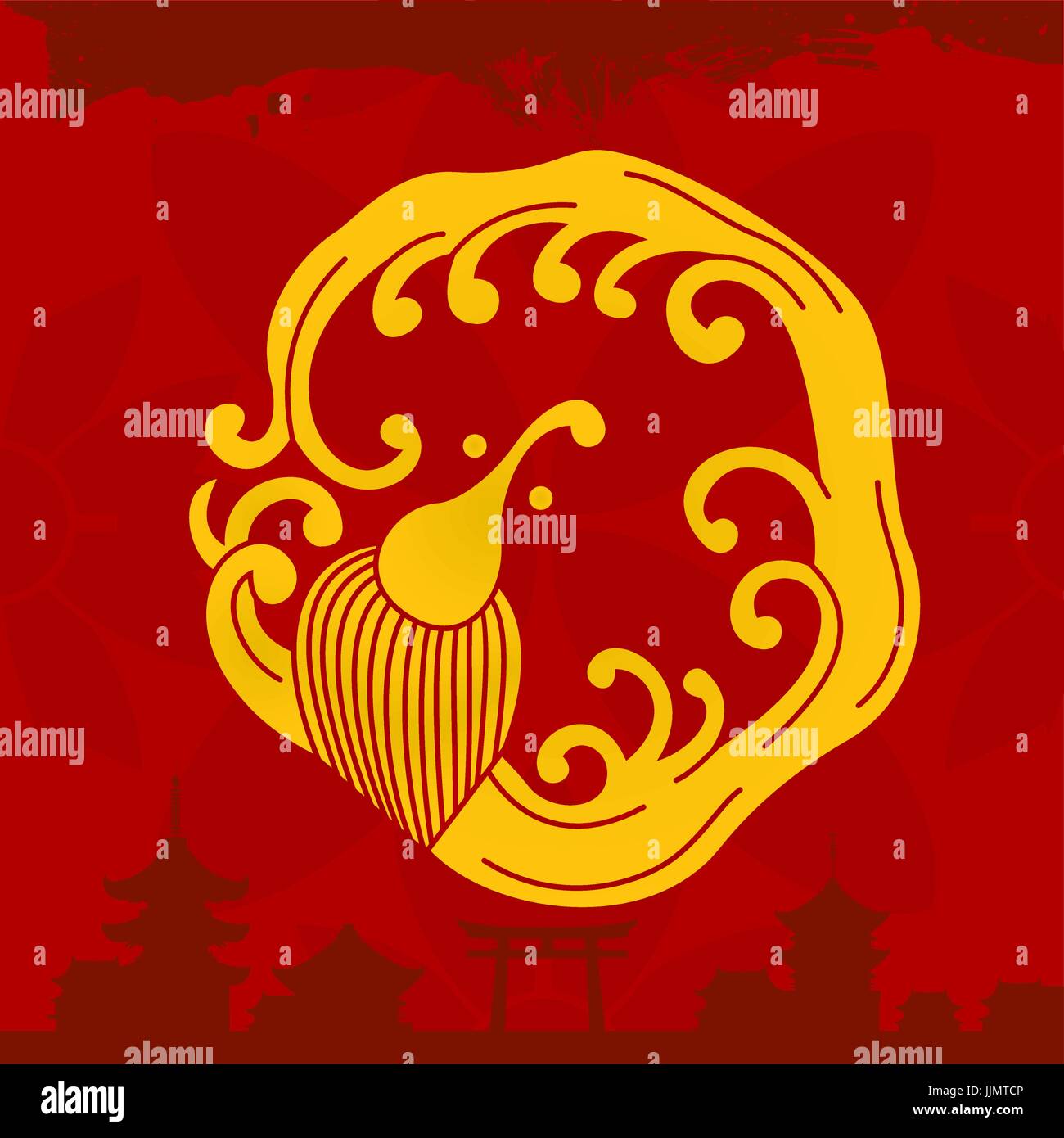 Japanese culture symbolic ornaments Stock Vector Image & Art - Alamy