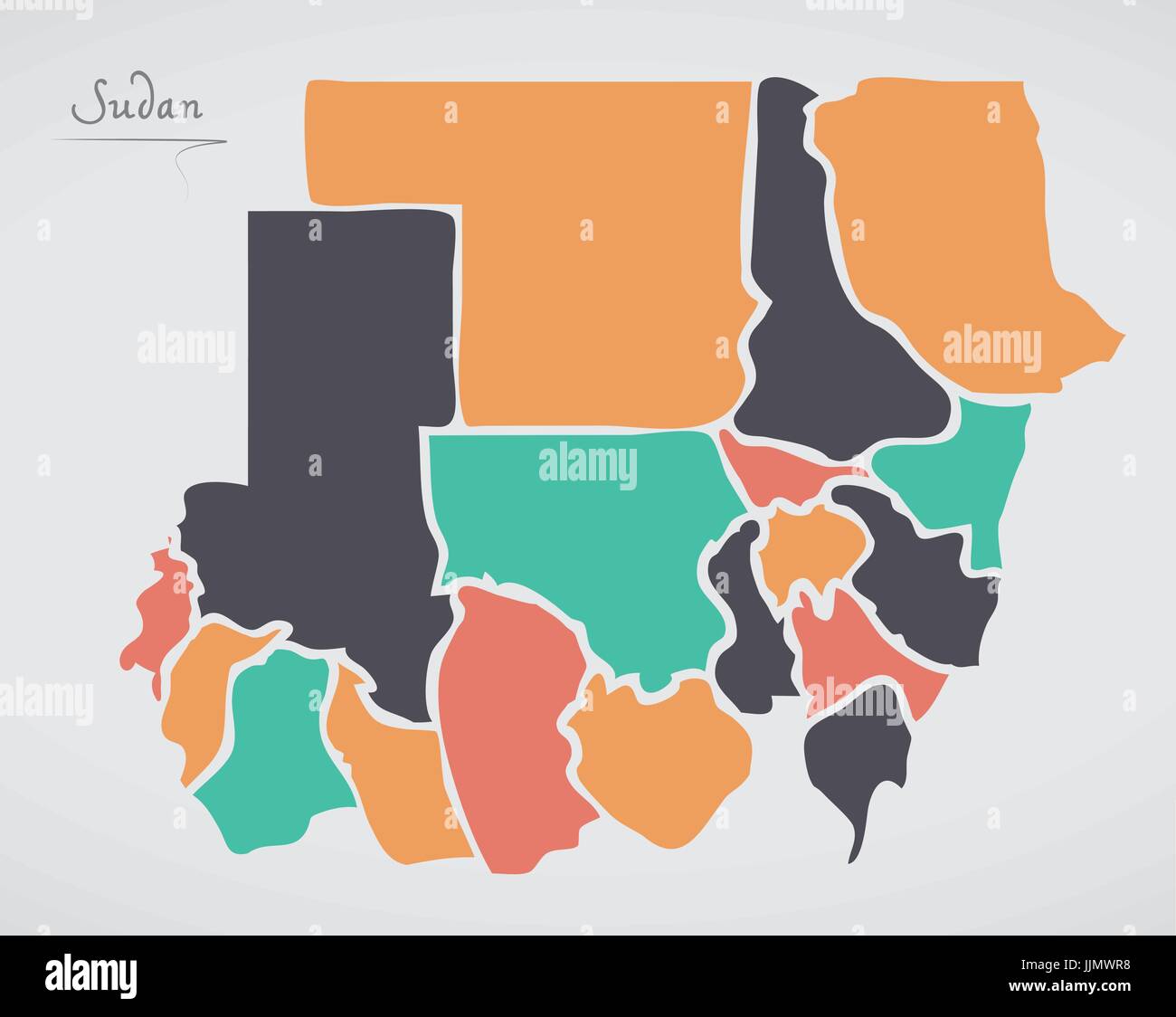 Sudan map hi-res stock photography and images - Alamy