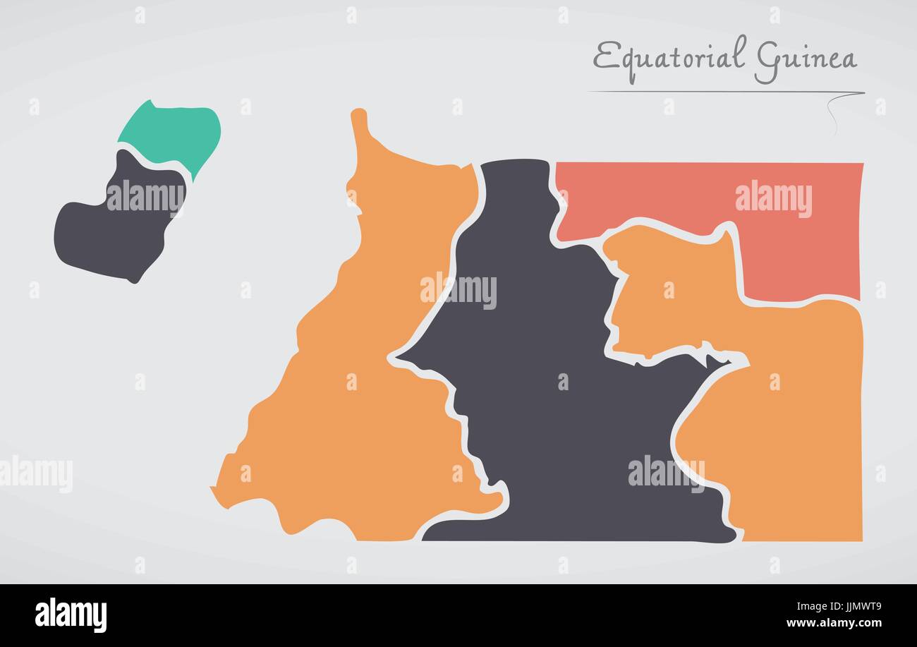 Equatorial guinea map vector hi-res stock photography and images - Alamy